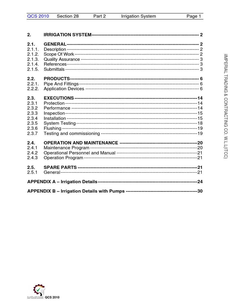 Irrigation System Installation Guide | PDF | Valve | Pipe (Fluid ...
