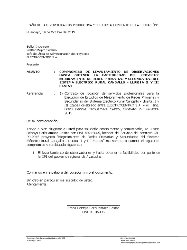 Carta Solicitud de Ampliación de Plazo | PDF