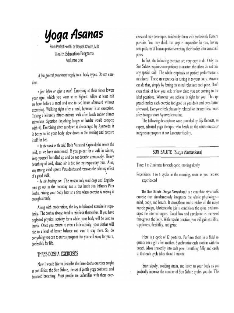 From Perfect Health, by Deepak Chopra, M.D From Perfect Health, by ...