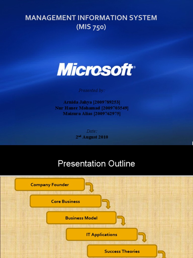 Management Information System (MIS 750) | Download Free PDF | Microsoft ...