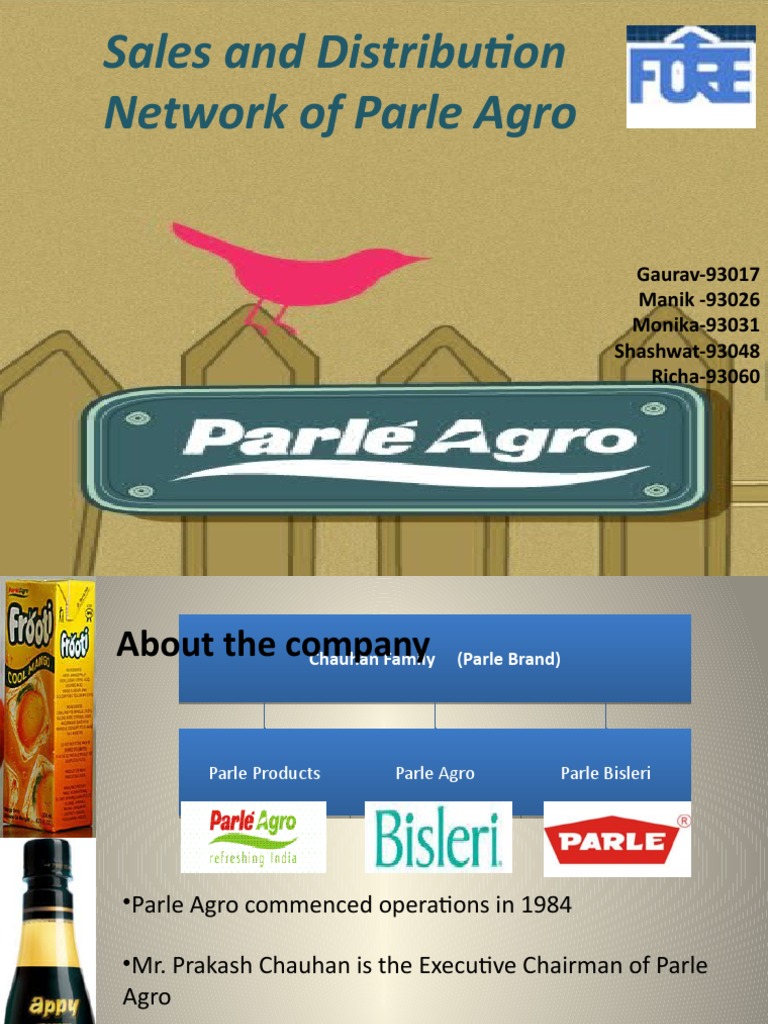 Sales and Distribution Network of Parle Agro: Gaurav-93017 Manik ...