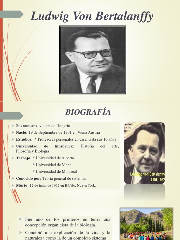 Ludwin Von Bertalanffy | Sistema | Teoría de sistemas