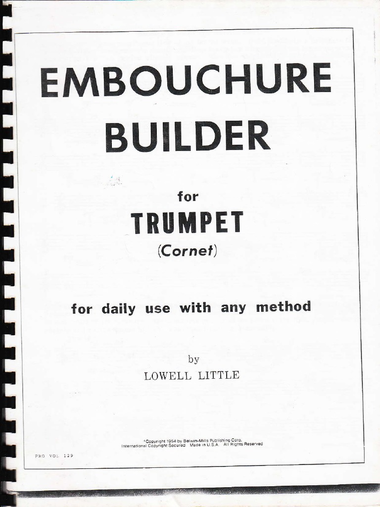Embouchure Builder For Trumpet (Lowell Little) | PDF | Primate Anatomy ...