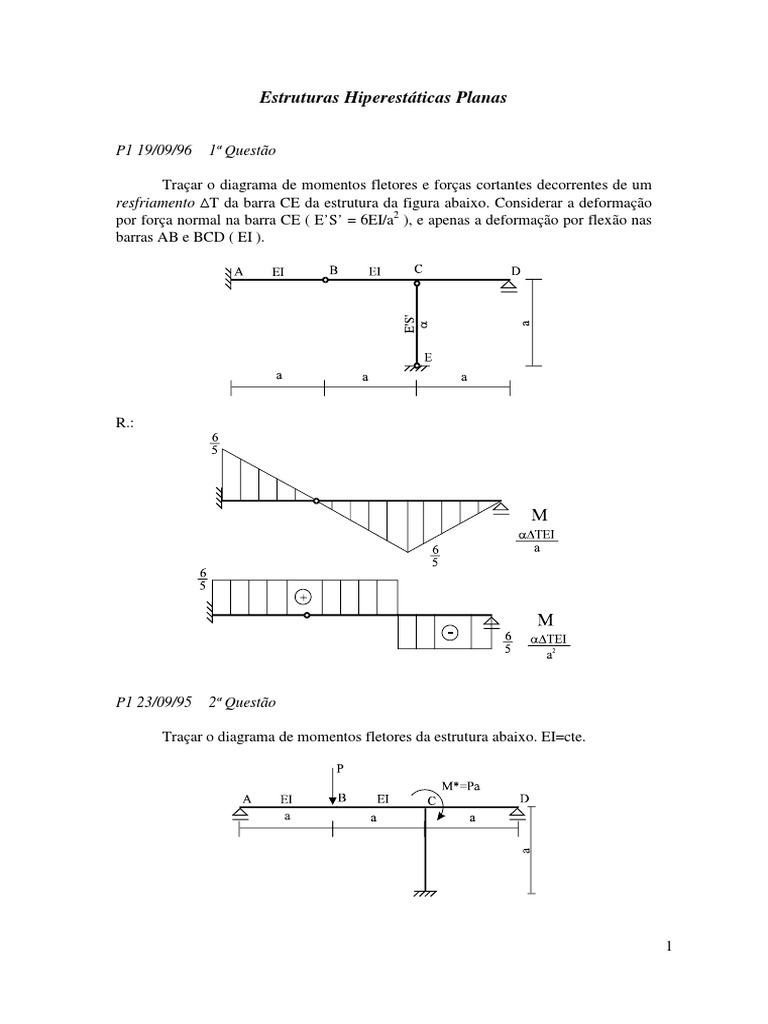 8. Estruturas hiperestáticas planas.pdf | Flexão (Física) | Mecânica Clássica