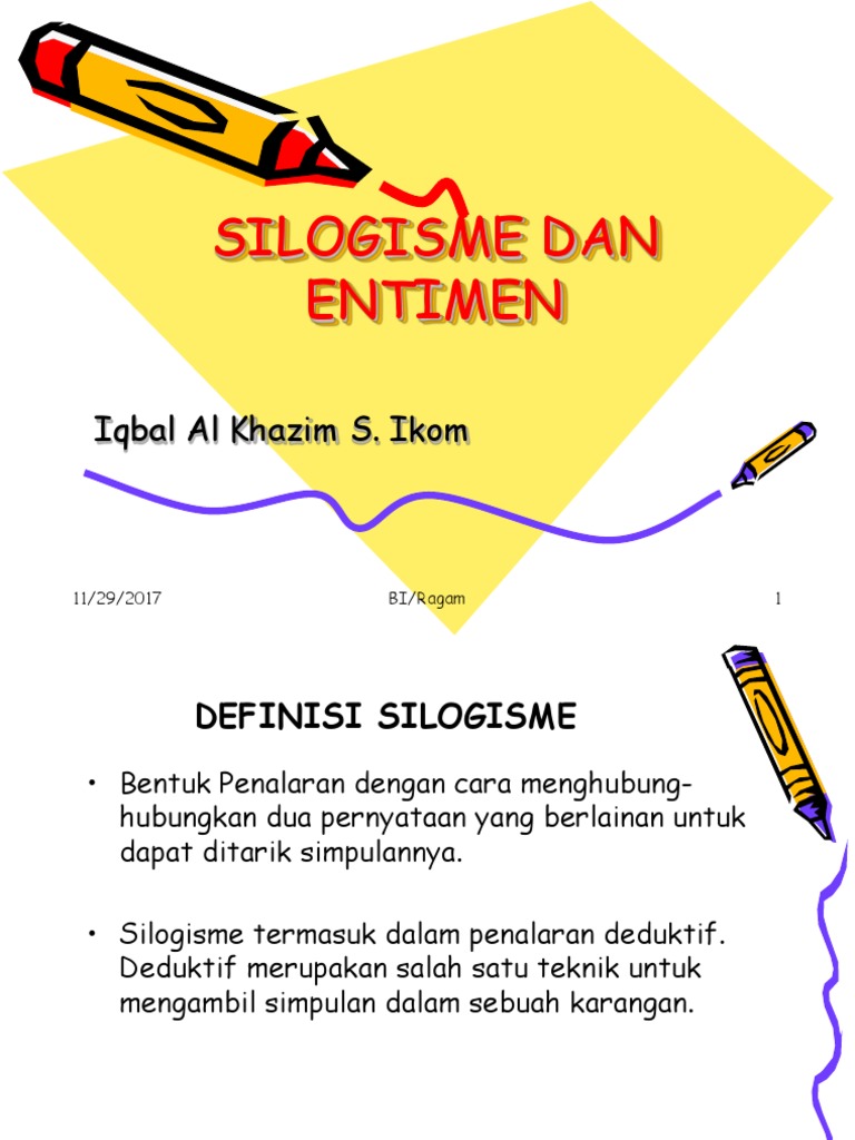 Silogisme & Entimen | PDF | Seni & Disiplin Bahasa | Kajian Bahasa Asing