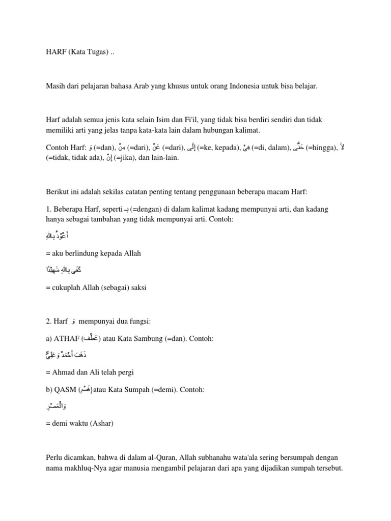 Bahasa Arab 3 Harf | PDF