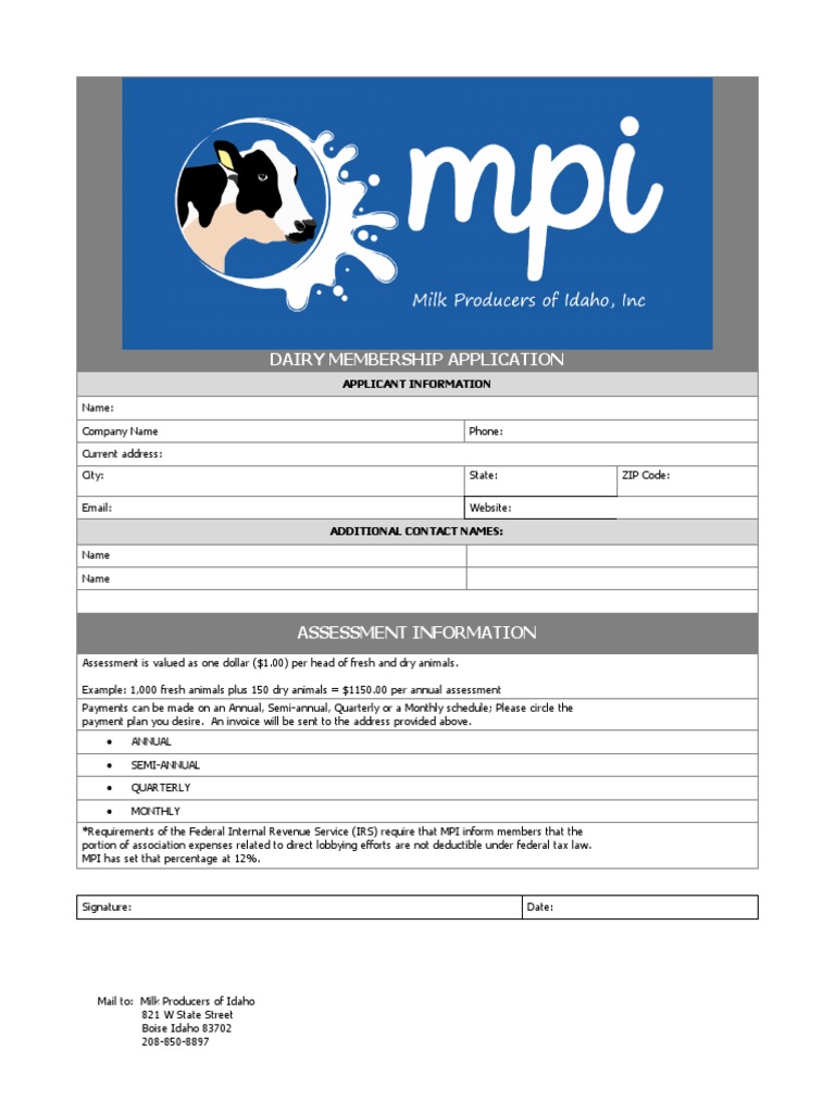 Mpi Dairy Application | PDF