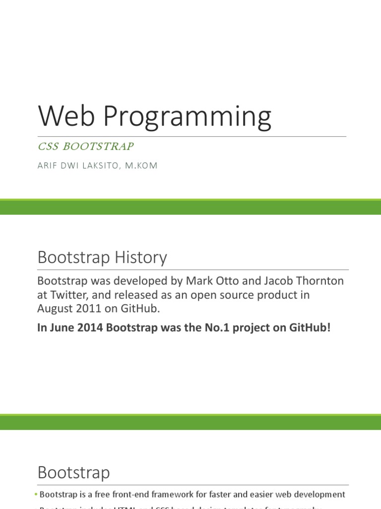 Web Programming: Css Bootstrap | PDF