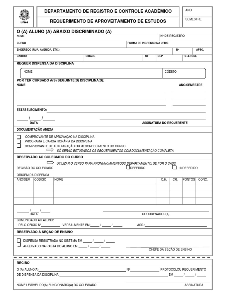 Formulario Dispensa PDF | PDF