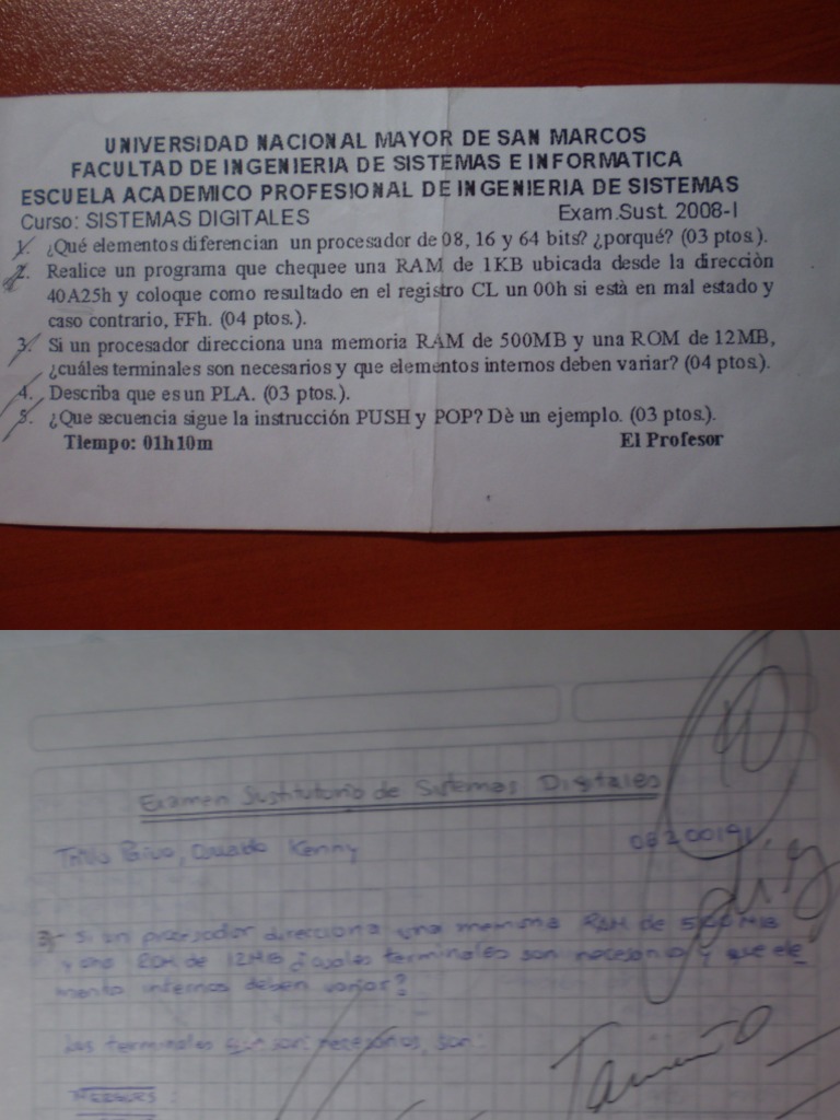 Susti Sistemas Digitales Juan Gonzales FISI - UNMSM | PDF