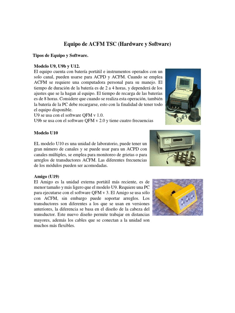Equipo de Acfm TSC | PDF | Computadoras personales | Software