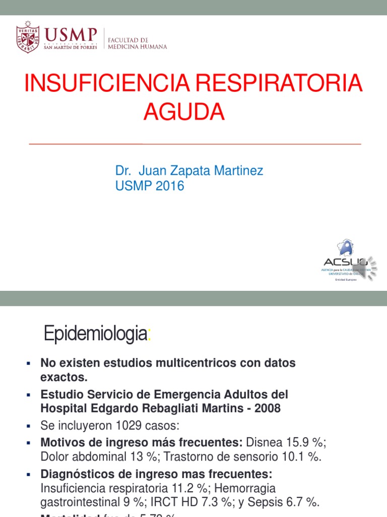 Clase 7. Insuficiencia Respiratoria Aguda | PDF | Sistema respiratorio ...