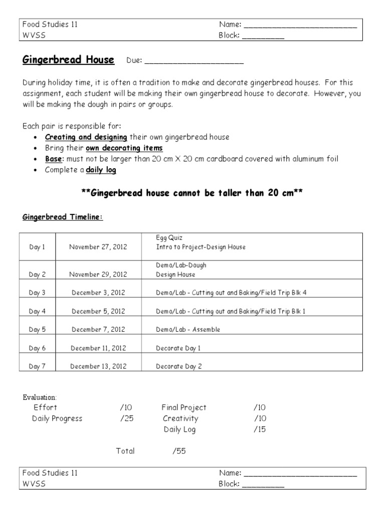 Gingerbread Project 2012 | PDF | Baking | Gingerbread