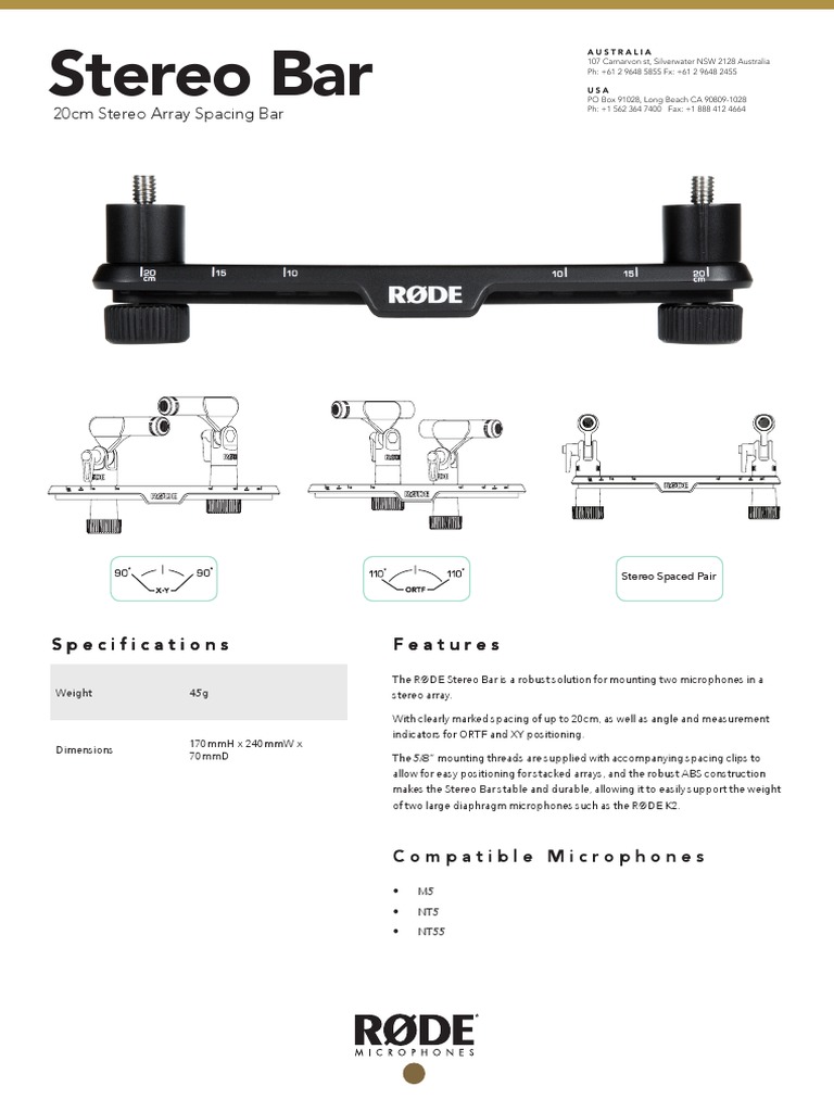20cm Stereo Array Spacing Bar | PDF