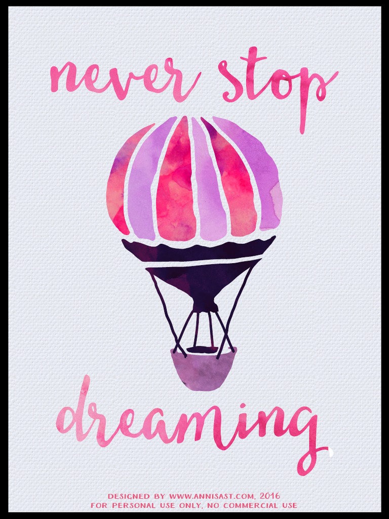 Never Stop Dreaming Essay | PDF
