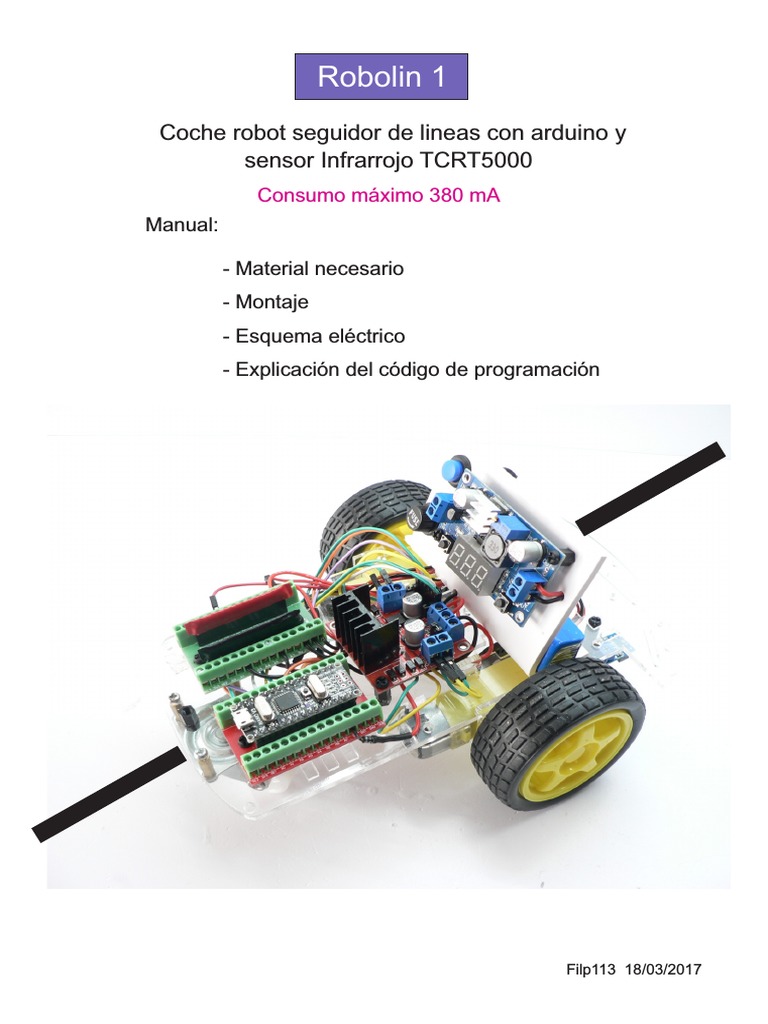 Seguidor de Lineas Arduino 2017 | PDF | Energia electrica | Bienes manufacturados