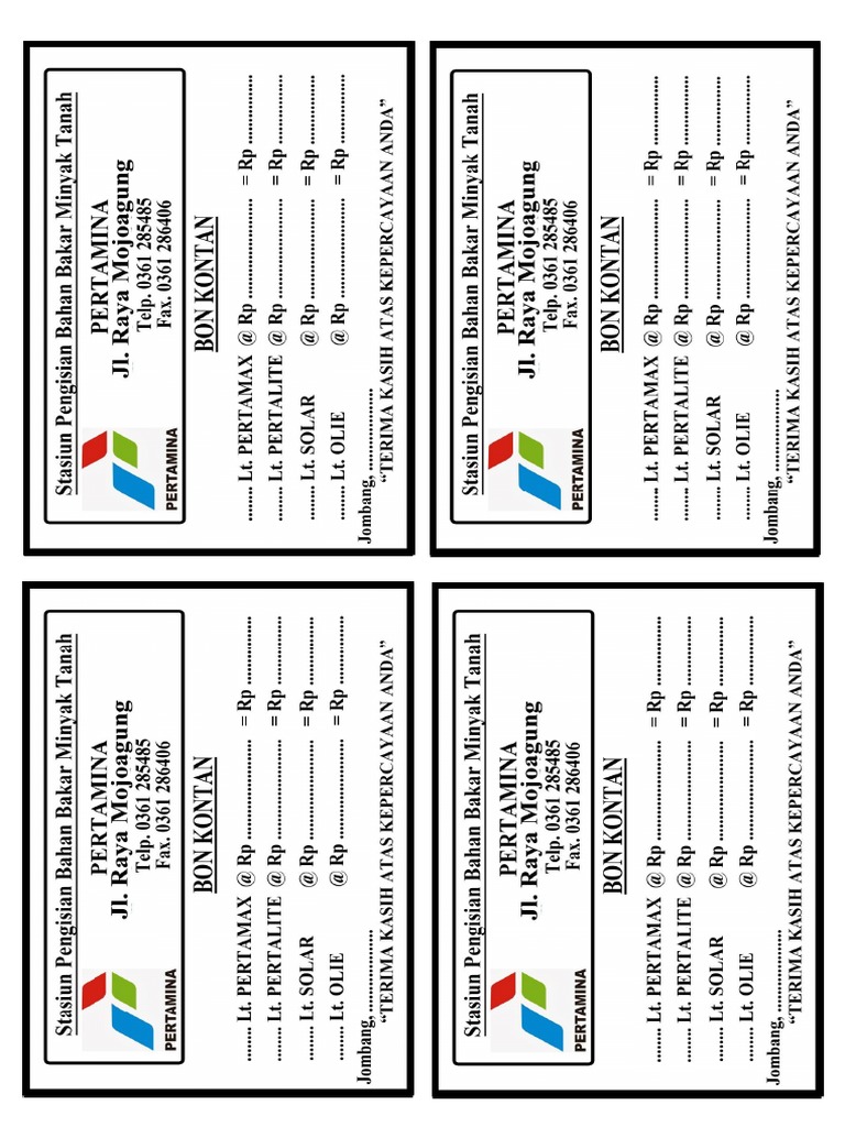 Bon Pertamina | PDF