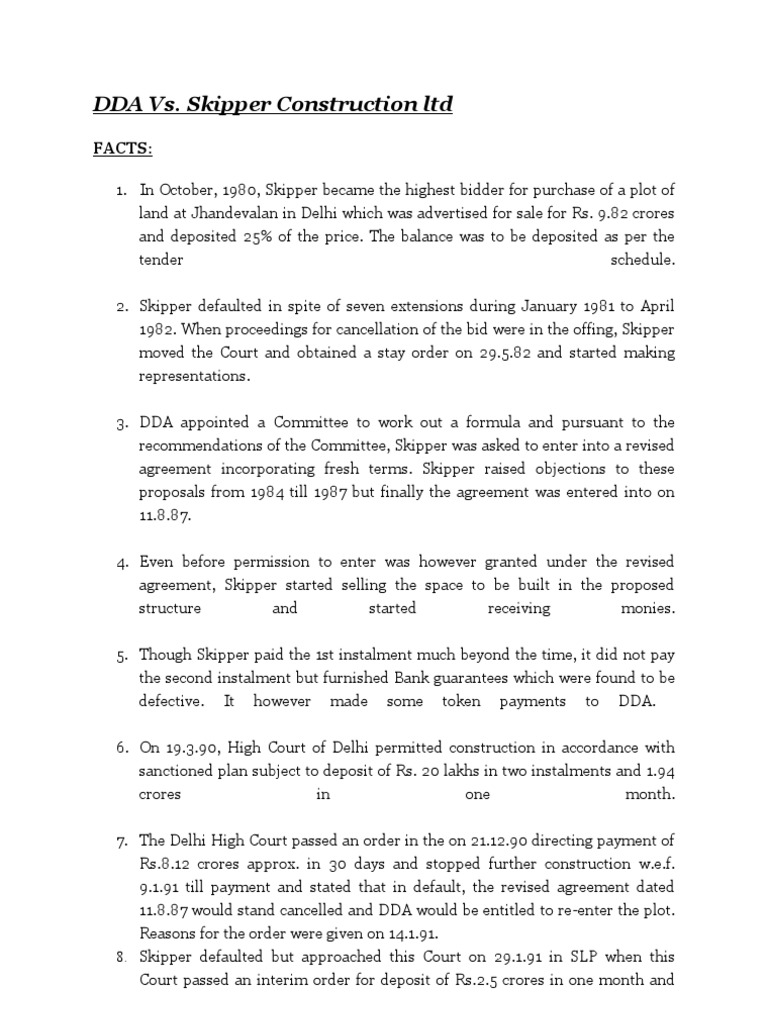 DDA Vs Skipper Construction LTD | PDF | Mortgage Law | Judgment (Law)