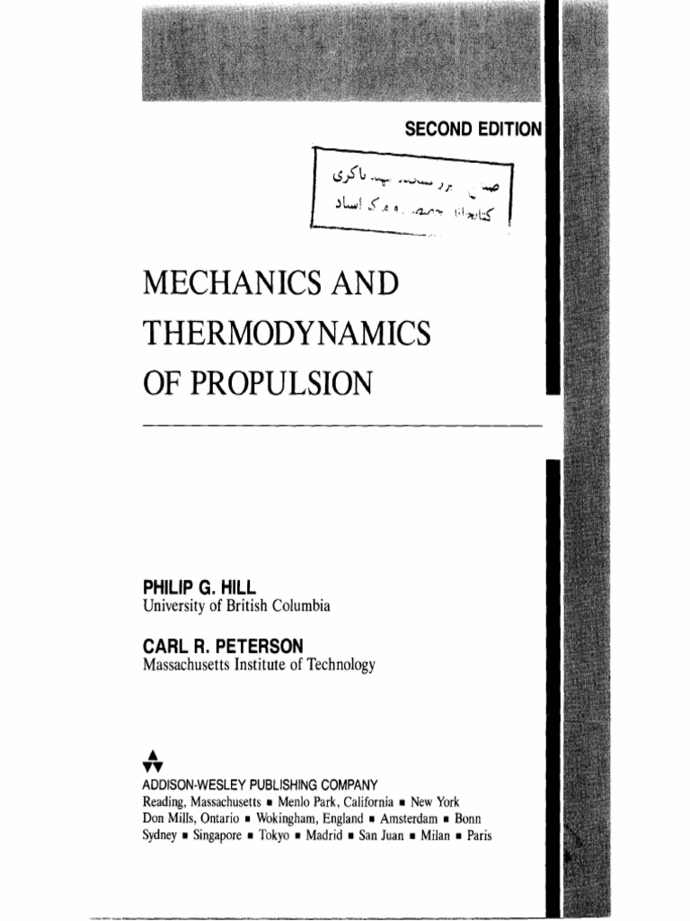 Hill Peterson-Mechanics and Thermodynamics of Propulsion (1992) | PDF | Rocket | Rocket Propellant