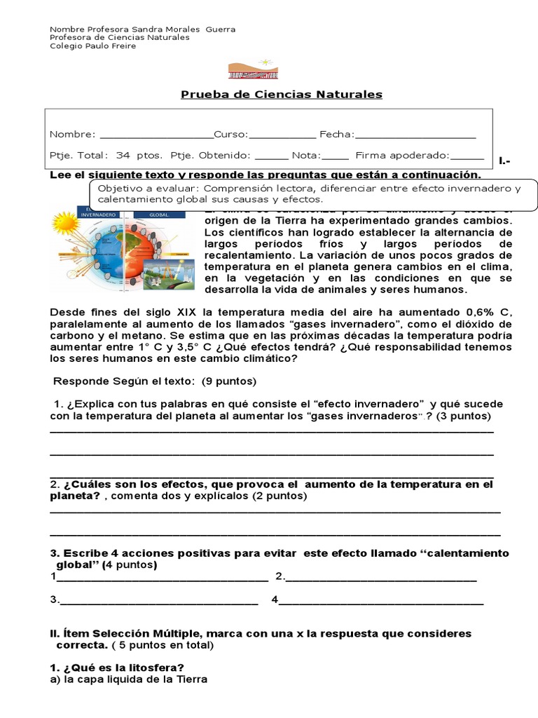 Actividades sobre Calentamiento Global | PDF | Tierra | Calentamiento ...