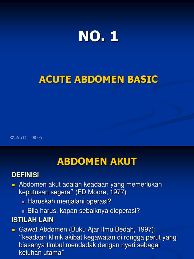 Acute Abdomen | PDF