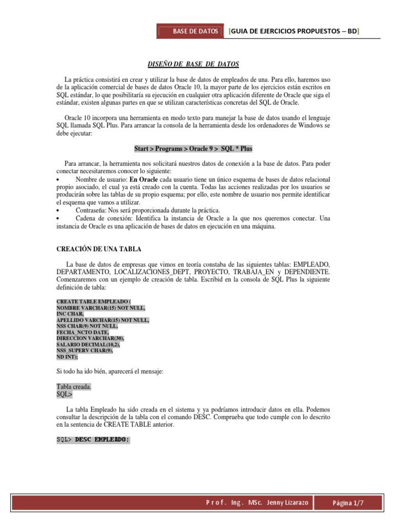 Diseño de Base de Datos | PDF | SQL | Tabla (base de datos)