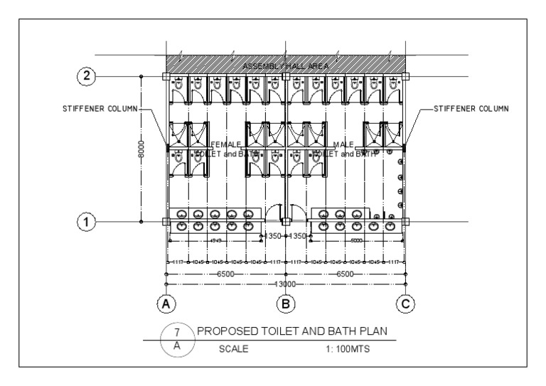 Stiffener Column Stiffener Column: Proposed Toilet and Bath Plan 7 A | PDF