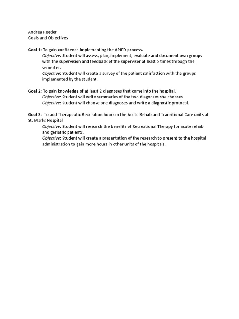 Goal 1: To Gain Confidence Implementing The APIED Process | PDF ...