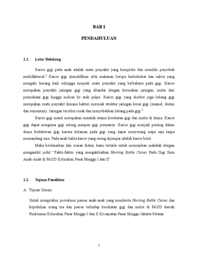 Karies Botol pada Anak di PAUD | PDF