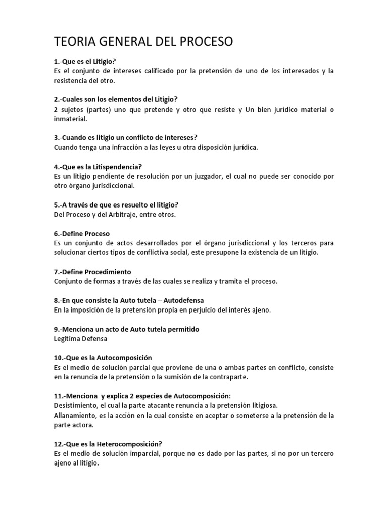 Teoria General Del Proceso | PDF | Ley procesal | Jurisdicción