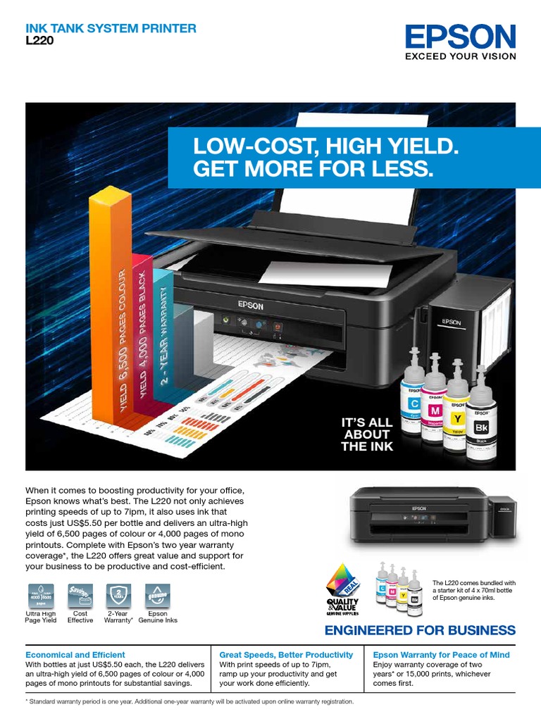 Epson L220 Printer Burucher PDF | PDF | Image Scanner | Printer (Computing)