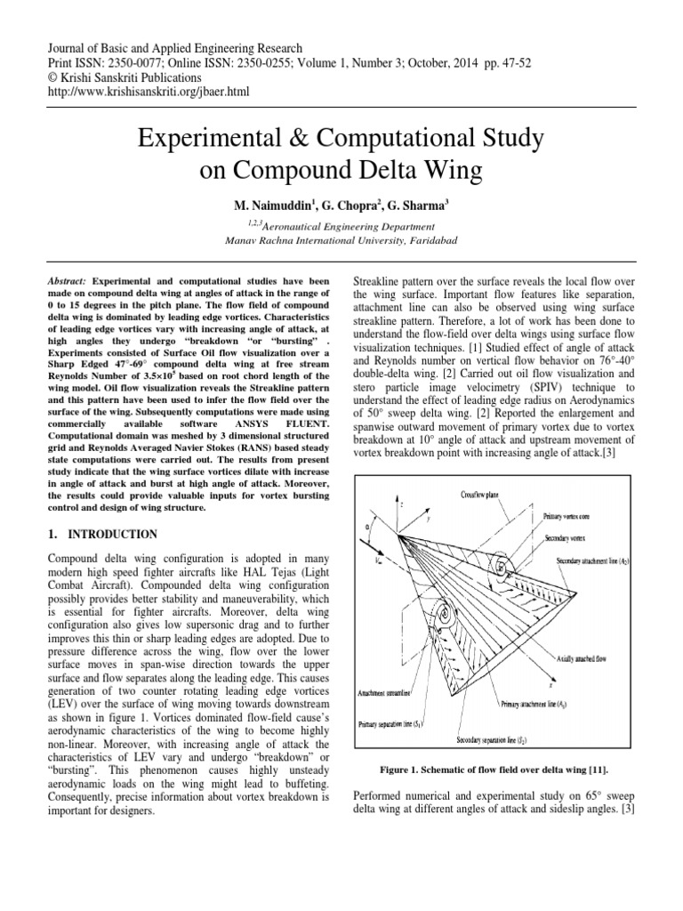 Delta Wing | PDF | Vortices | Viscosity
