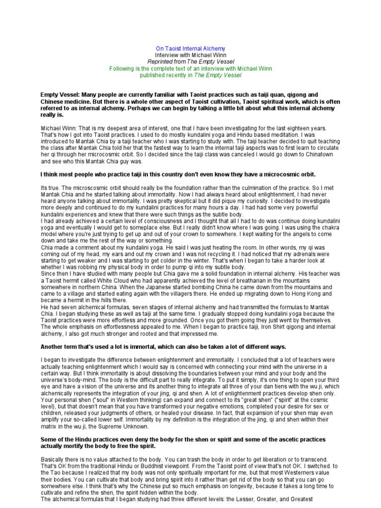 On Taoist Internal Alchemy | PDF | Neidan | Mantak Chia