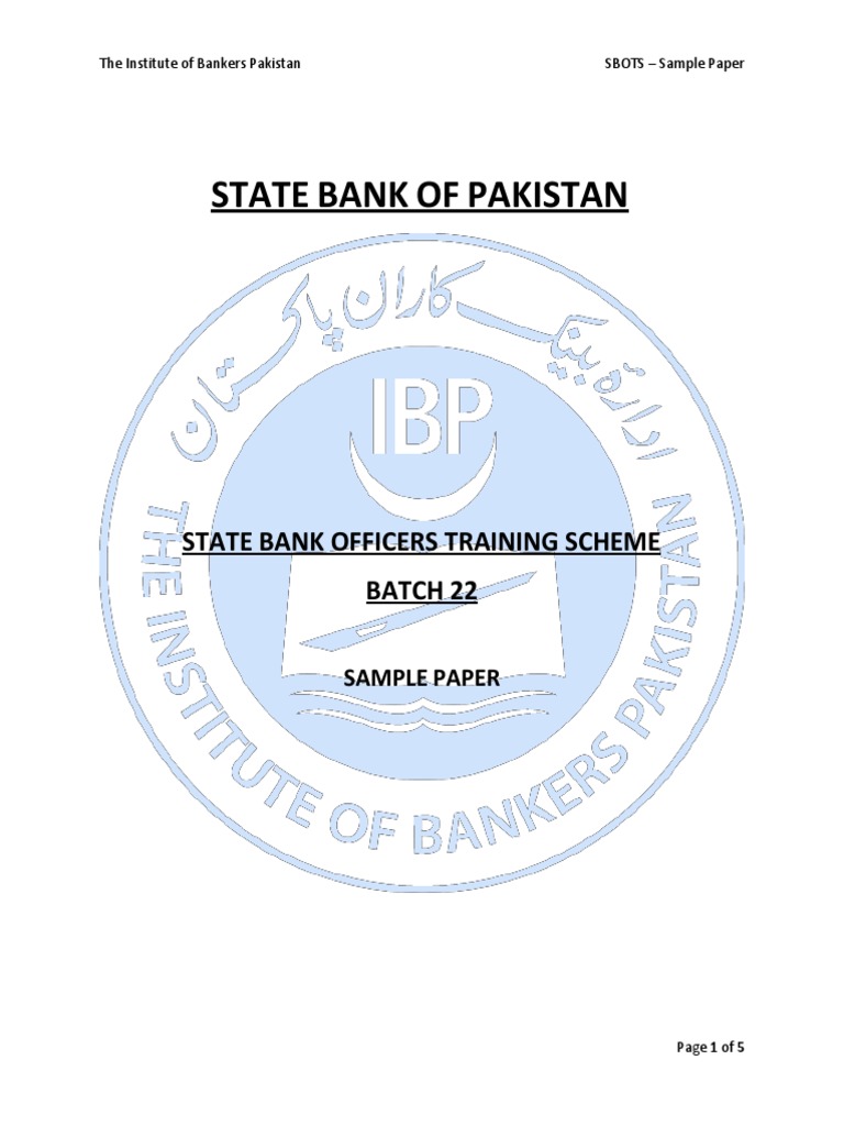 SBOTS 22 Batch Sample Paper | PDF | Strategic Management | Leadership