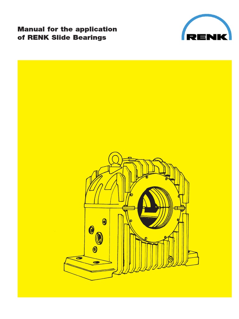 Renk Manual | Engineering Tolerance | Bearing (Mechanical)