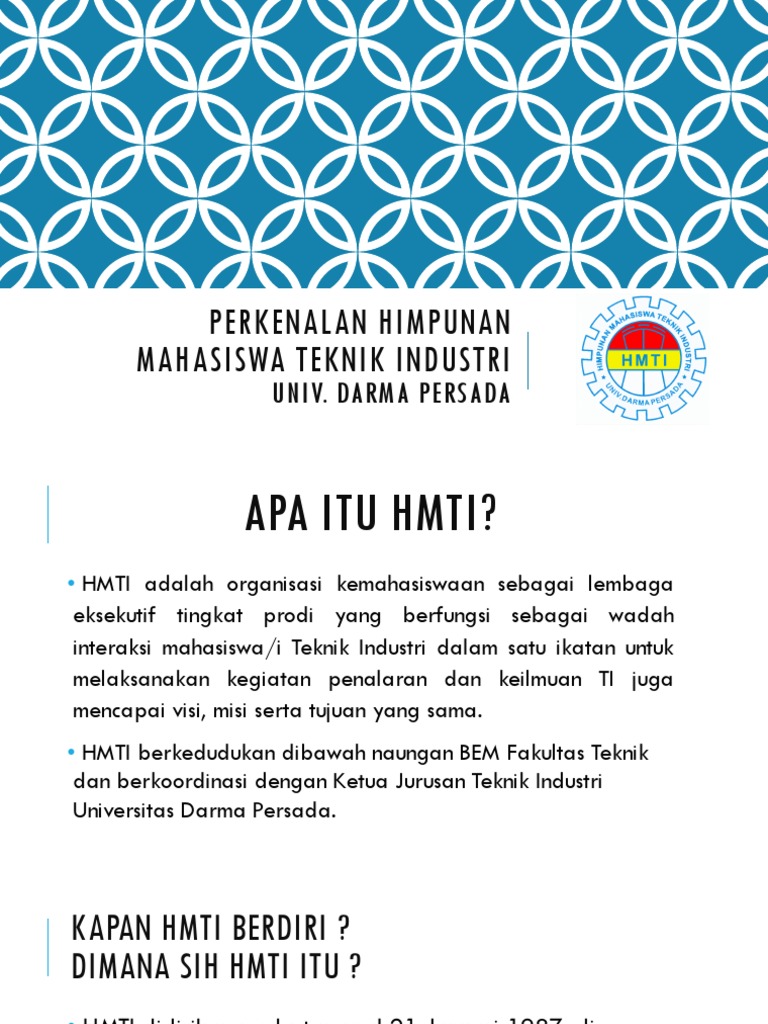 Info HMTI Teknik Industri UNSADA | PDF