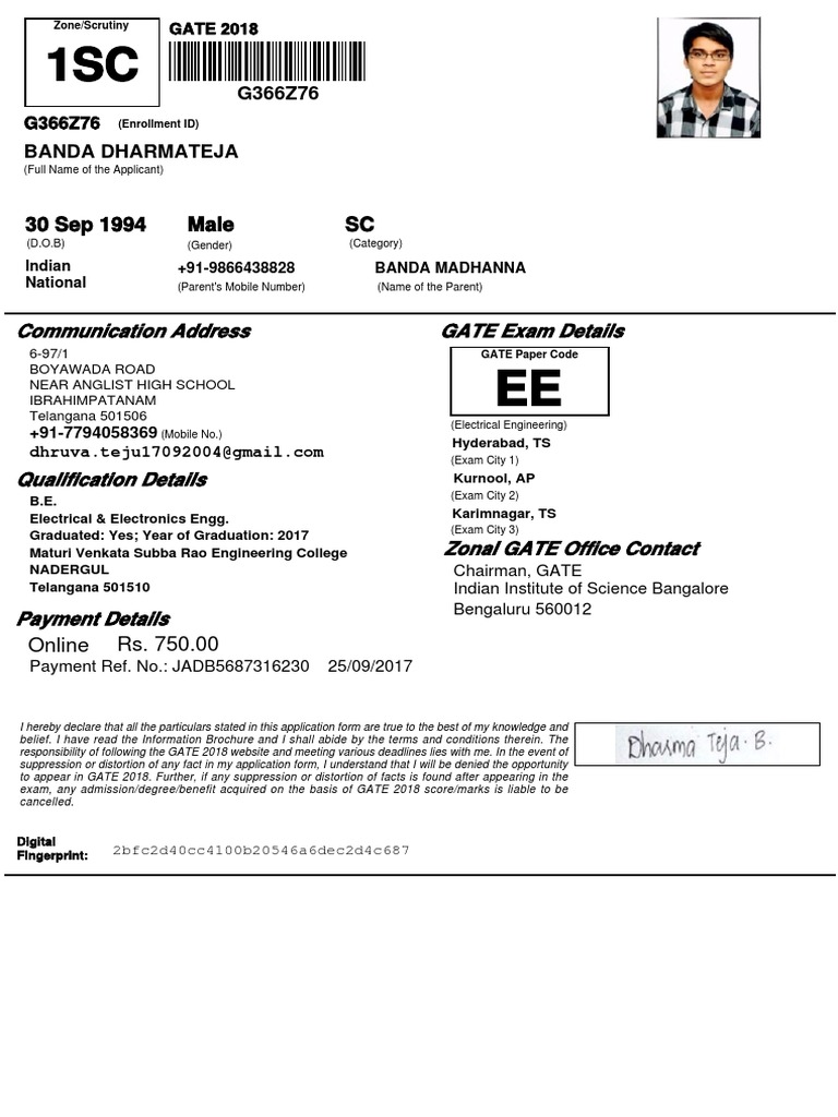 G 366 Z 76 Applicationform | PDF | Science And Technology | Academia