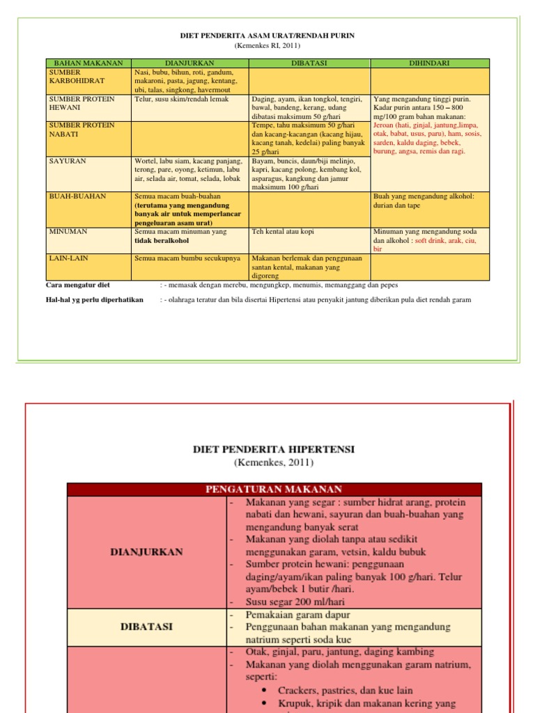 Diet Rendah Purin | PDF