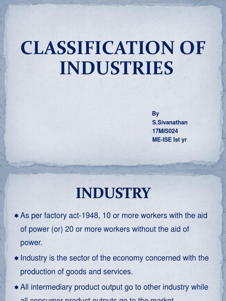 Types of Industries | PDF | Industries | Tertiary Sector Of The Economy
