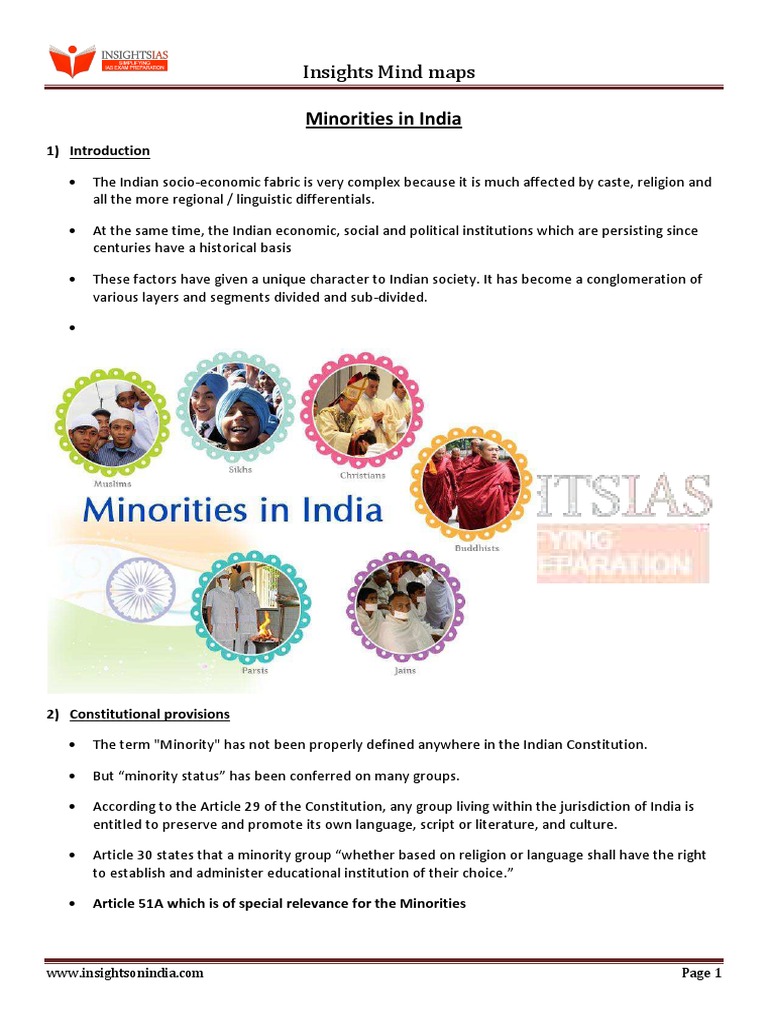 Minorities in India | PDF | Minority Group | Religious Education