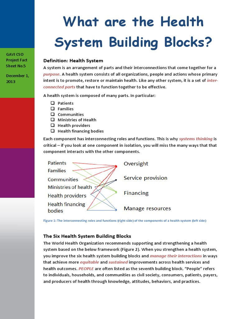 Gavi Cso Fact Sheet No 5 Building Blocks | PDF | Health System | World ...