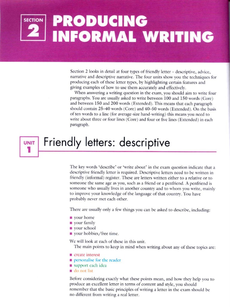 Friendly Letters (Descriptive) PDF | PDF