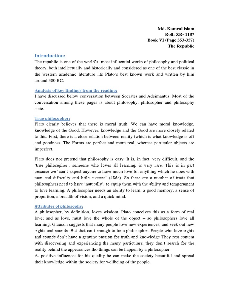 The Republic: Philosophers & Society | PDF | Plato | Socrates