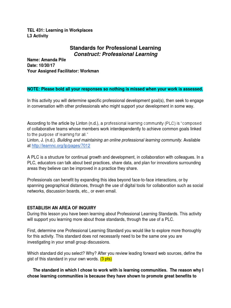 l3 Assignment Final - 2 | PDF | Mentorship | Learning