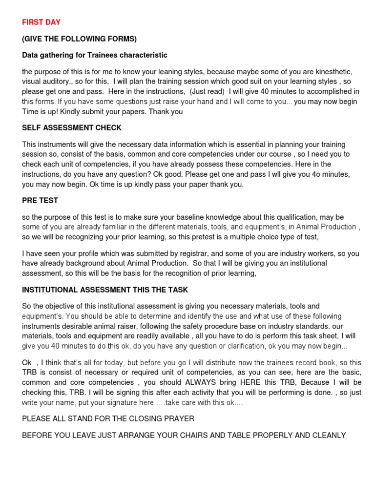 Guide Script | PDF | Competence (Human Resources) | Educational Assessment