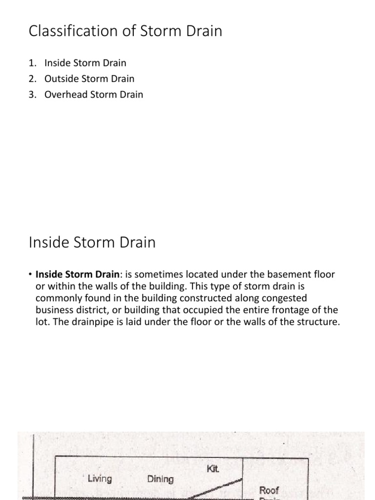 Classification of Storm Drain: 1. Inside Storm Drain 2. Outside Storm ...