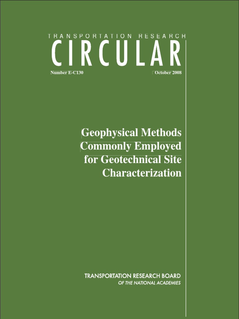 Geophysical Methods For Geotechnical Site Characterization | PDF ...