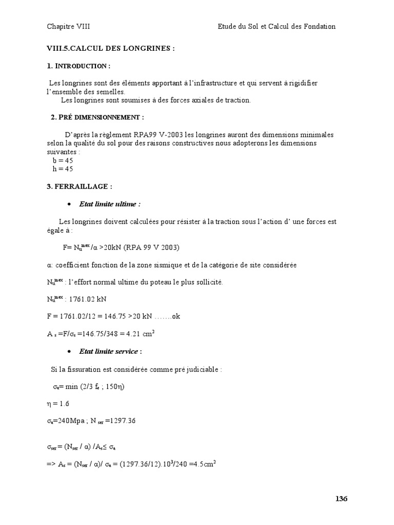 Calcul Des Longrines PDF | PDF | Ingénierie civile | Enseignement des ...