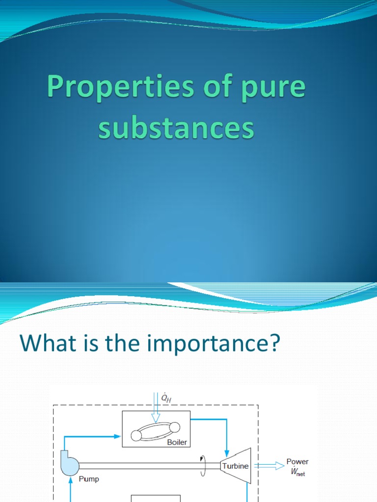 Lecture 2 Properties of Pure Substances PDF | PDF | Phase (Matter) | Vapor