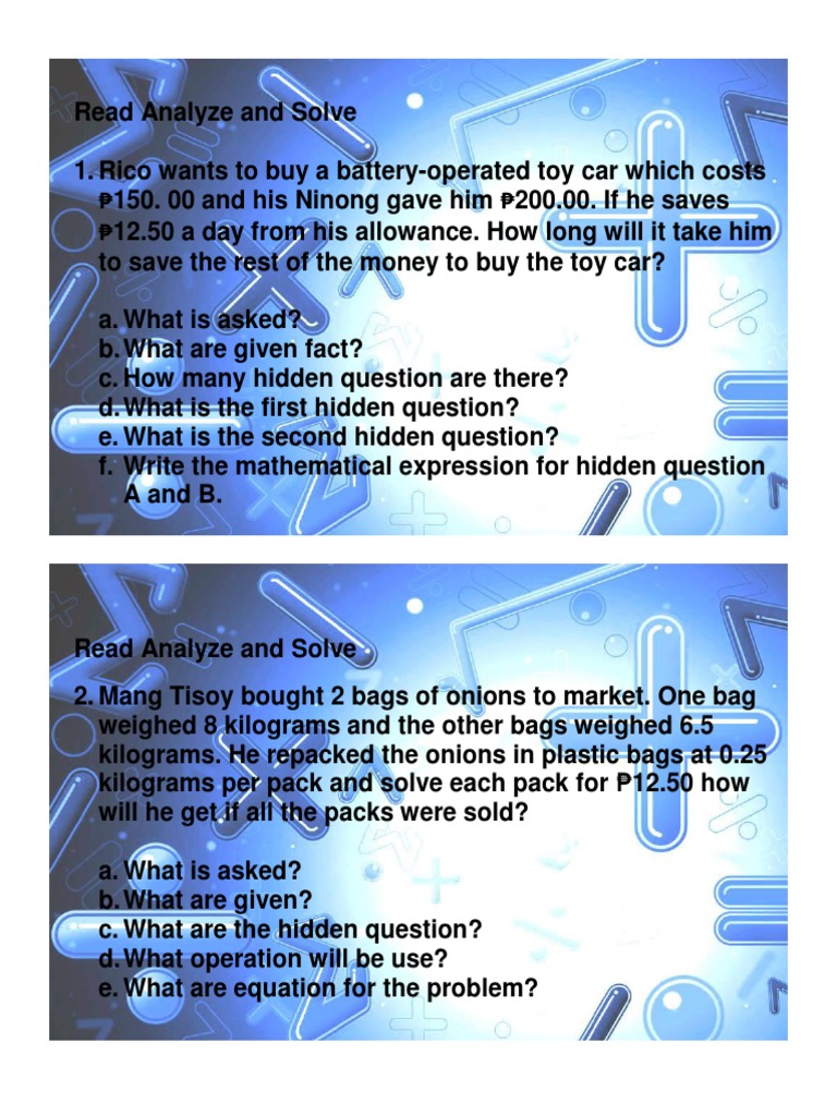 Math Questions | PDF | Teaching Mathematics | Business